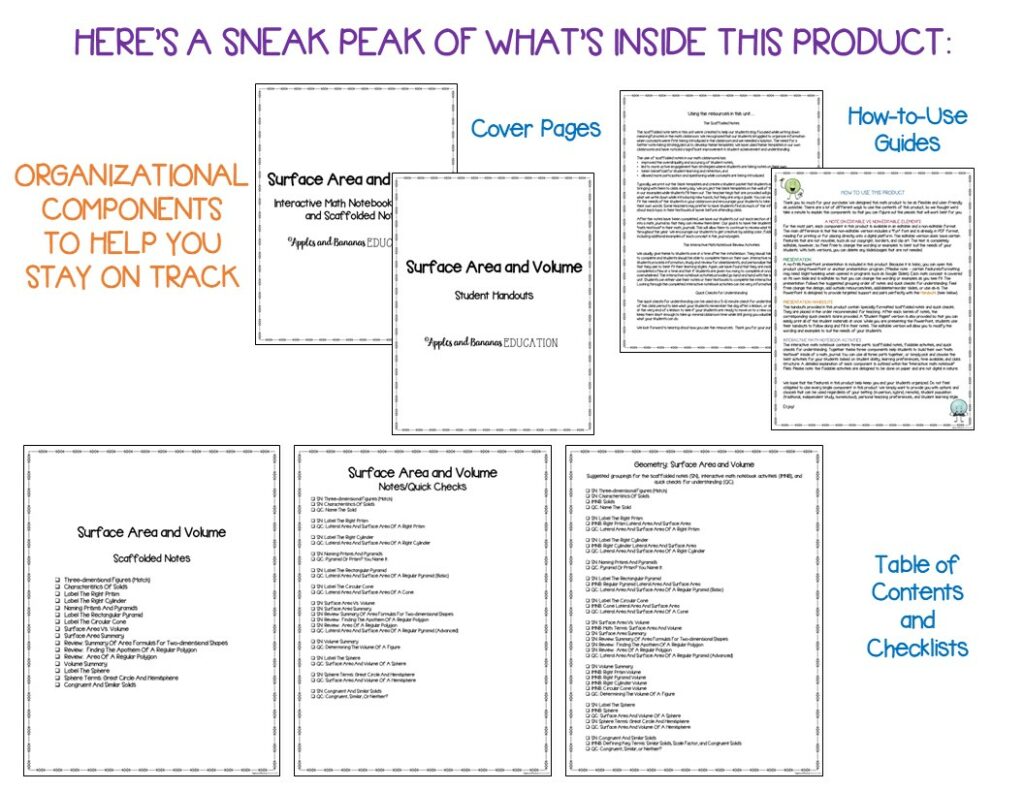 Surface Area and Volume - Guided Notes, Presentation, and INB ...
