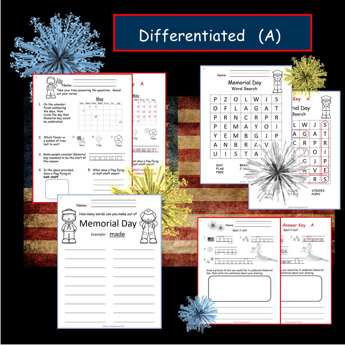 Memorial Day Activities K-3rd & Video | Made By Teachers