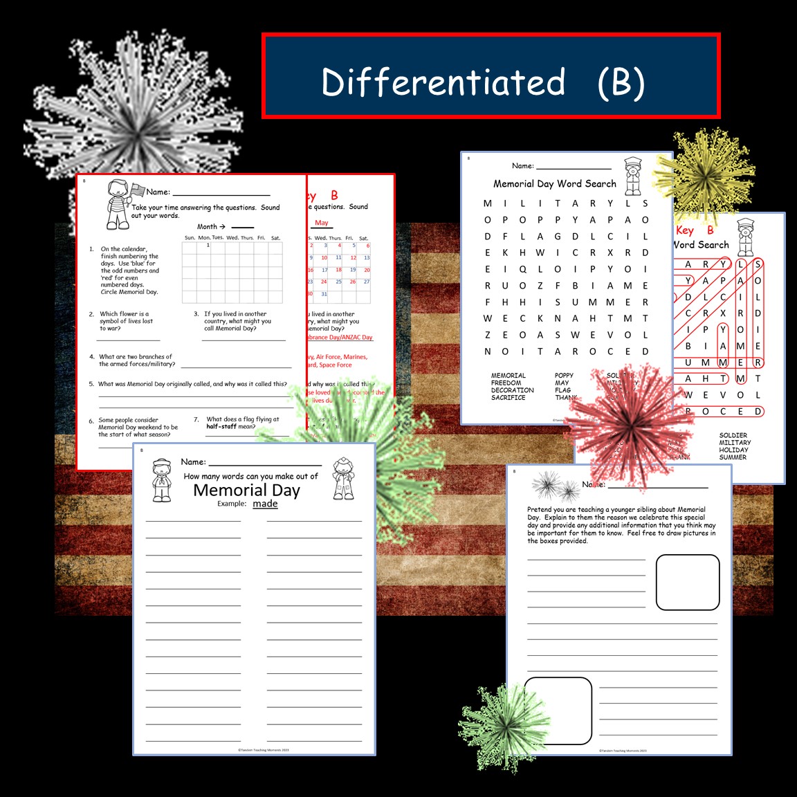 Memorial Day Activities K-3rd & Video | Made By Teachers