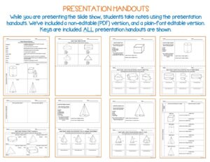 Surface Area and Volume - Guided Notes, Presentation, and INB ...