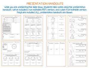 Surface Area and Volume - Guided Notes, Presentation, and INB ...