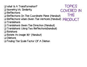 Transformations - Guided Notes, Presentations, and INB Activities ...