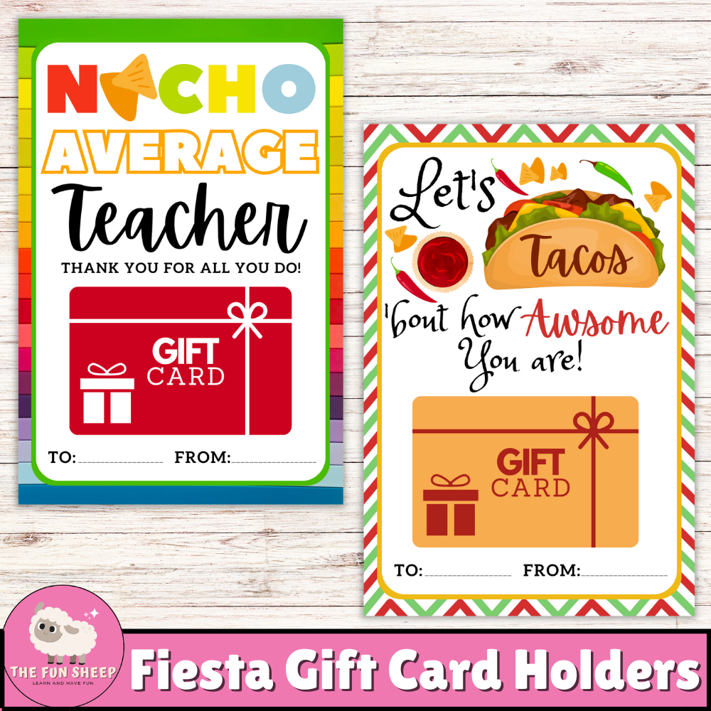 Fiesta Gift Card Holder |Cinco De Mayo Teacher Appreciation Gift SET OF ...