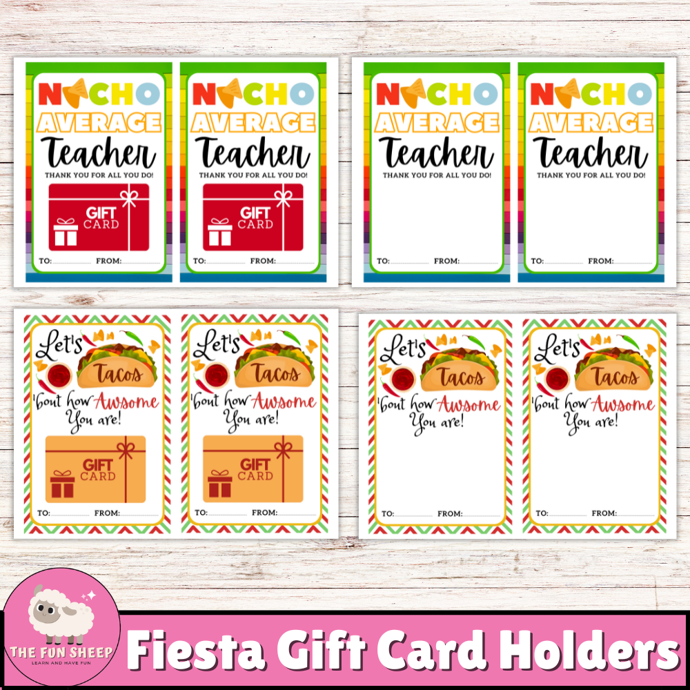 Fiesta Gift Card Holder |Cinco De Mayo Teacher Appreciation Gift SET OF ...