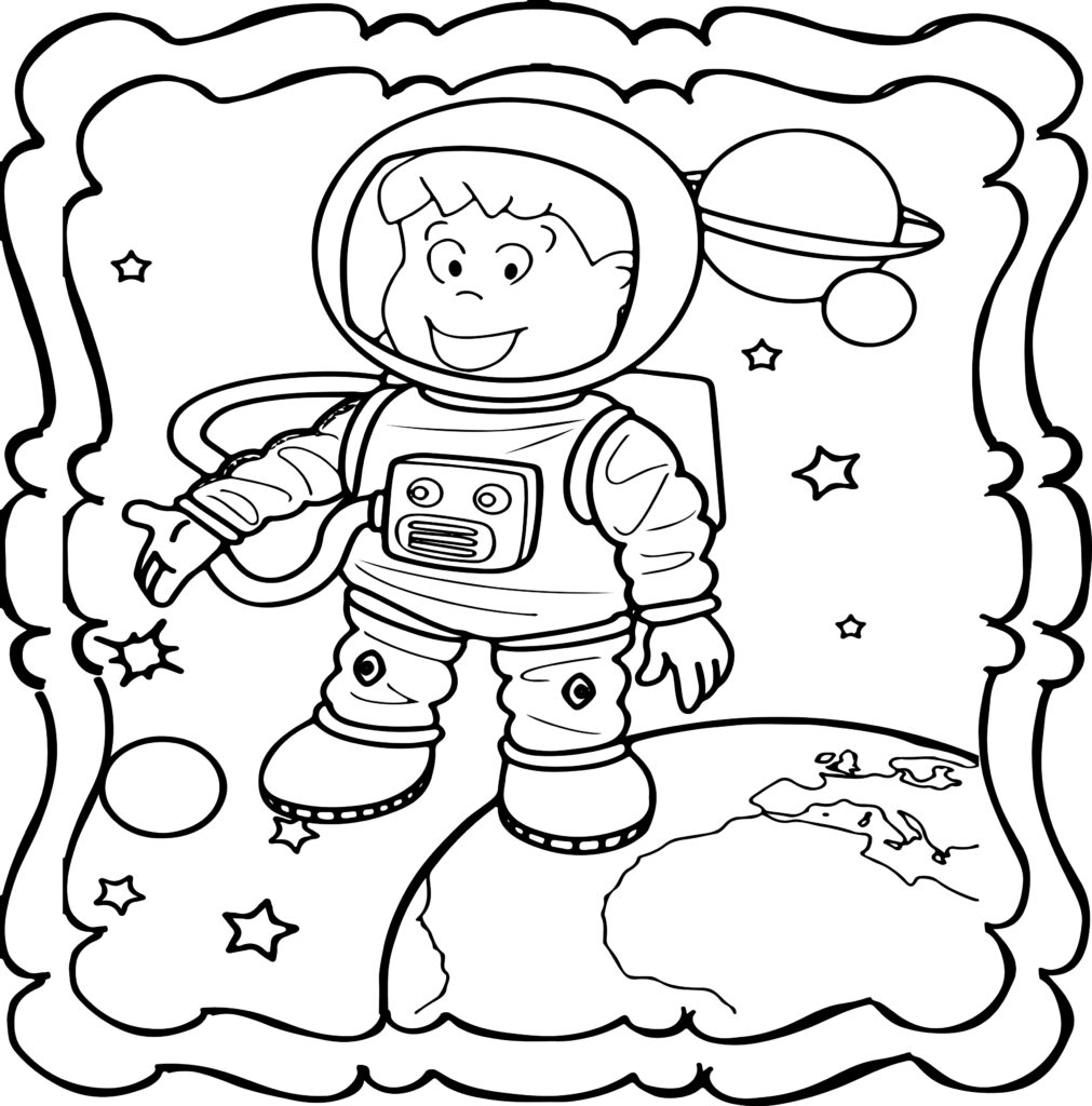 Astronaut Coloring Book : Easy and Fun Astronauts Colouring Book for ...