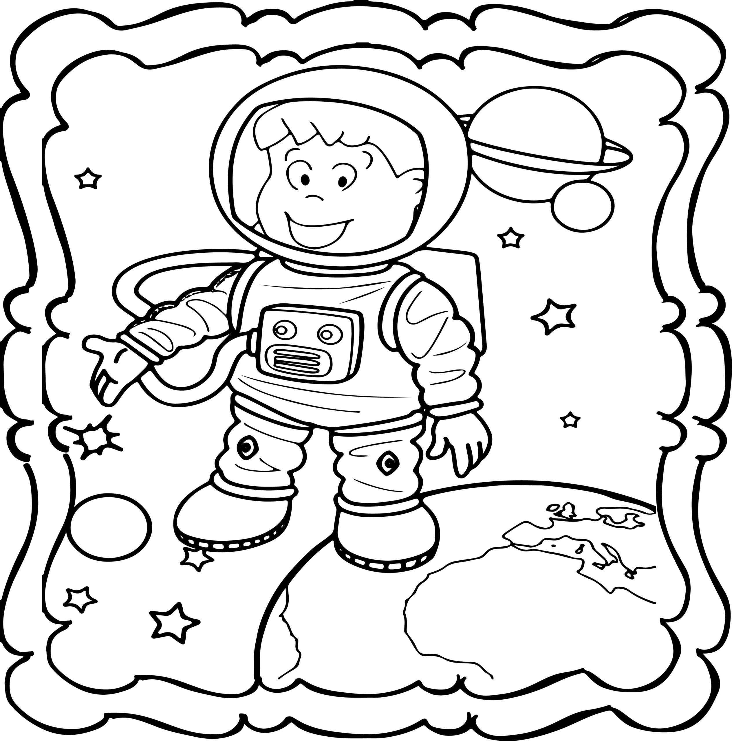 Astronaut Coloring Book : Easy and Fun Astronauts Colouring Book for ...
