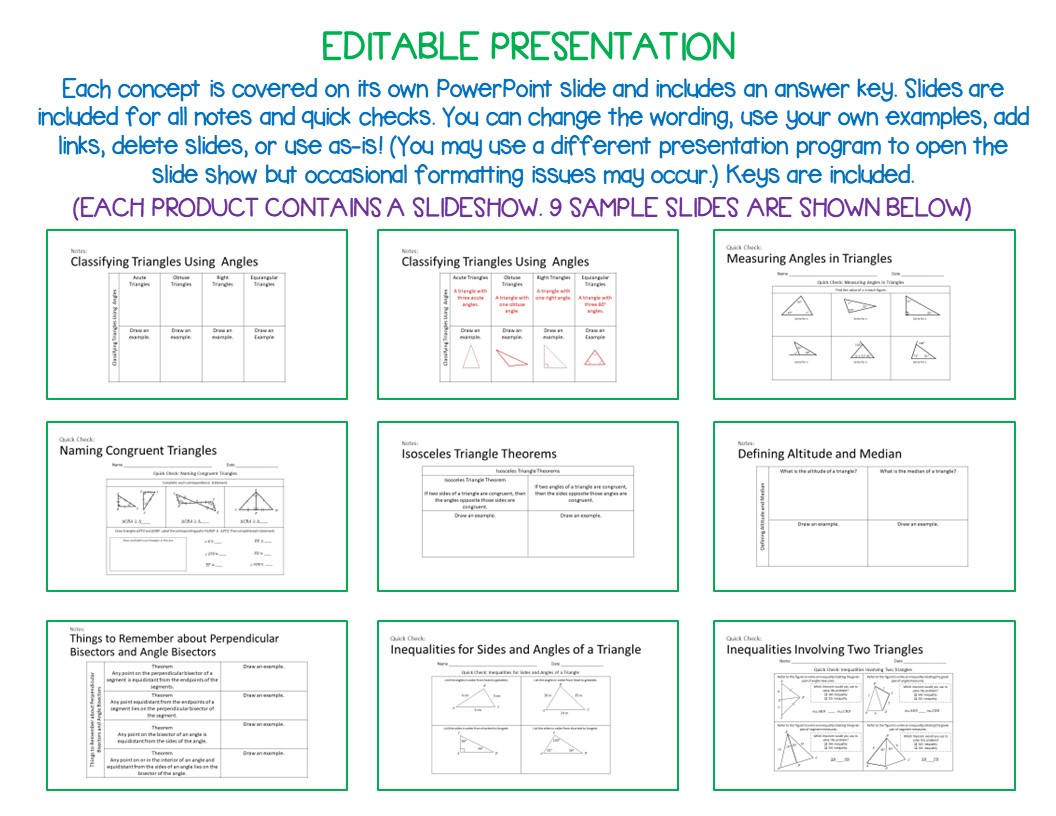 Geometry Guided Notes, Presentation, and INB Bundle | Made By Teachers