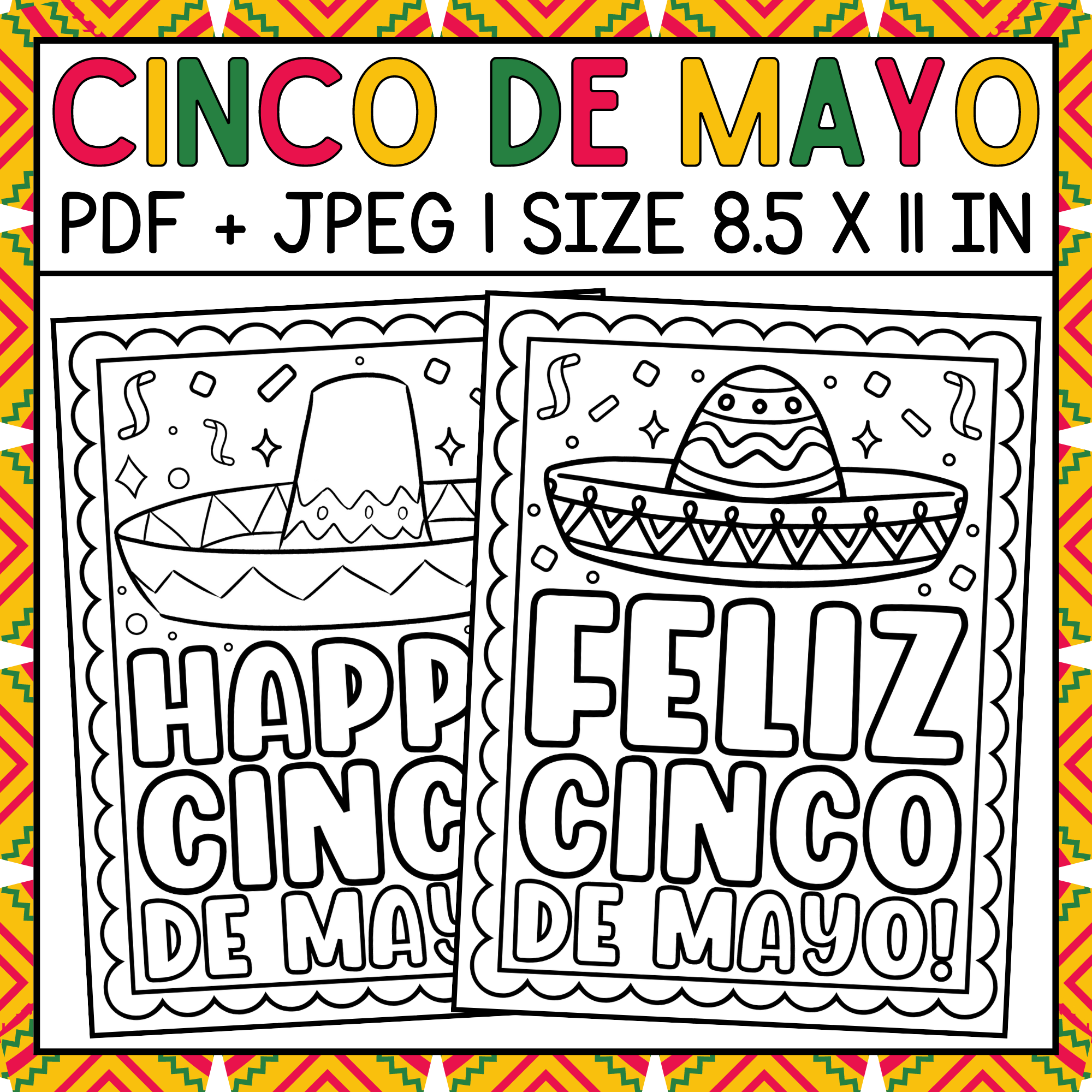 Cinco De Mayo Coloring Pages | Cinco De Mayo Coloring Sheets | Cinco De ...