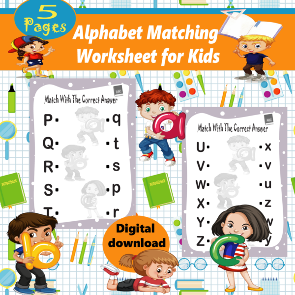 Alphabet Matching Worksheet for Kids | Made By Teachers