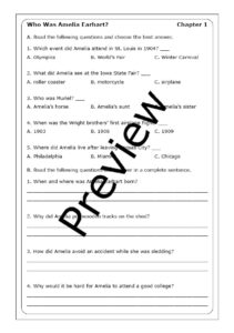 Kate Boehm Jerome "Who Was Amelia Earhart?" worksheets | Made By Teachers
