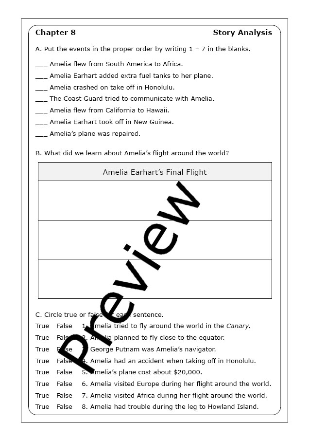 Kate Boehm Jerome "Who Was Amelia Earhart?" worksheets | Made By Teachers