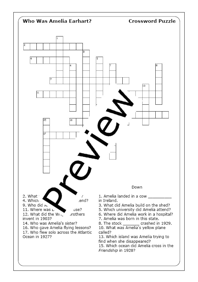 Kate Boehm Jerome "Who Was Amelia Earhart?" worksheets | Made By Teachers