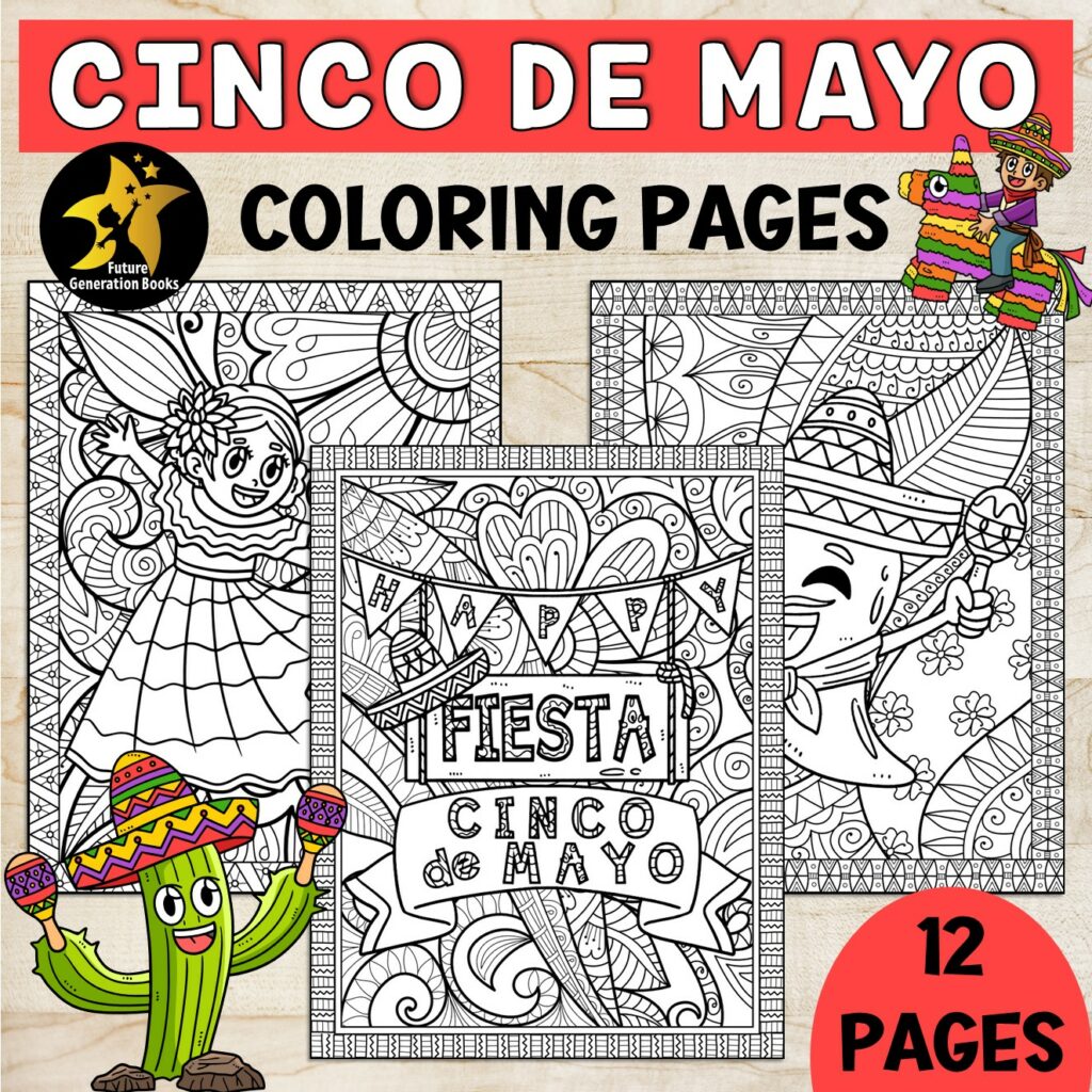 Cinco De Mayo Coloring Pages Mindfulness Mexican Fiesta Coloring Sheets ...