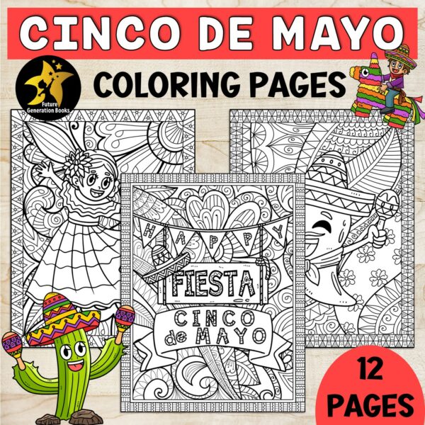 Cinco De Mayo Coloring Pages Mindfulness Mexican Fiesta Coloring Sheets ...
