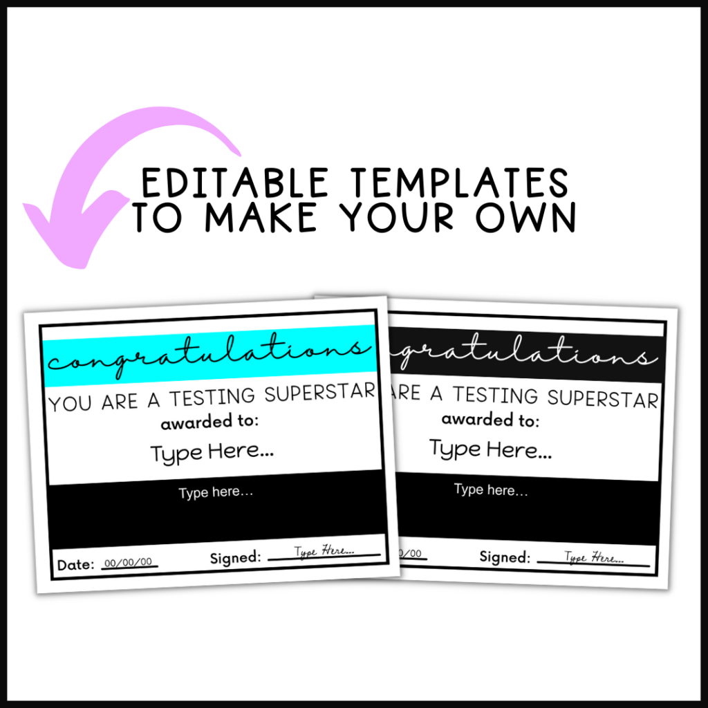 State Testing Certificate - Black & White and Color | Made By Teachers