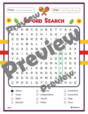 Cinco de Mayo Word Search | Made By Teachers