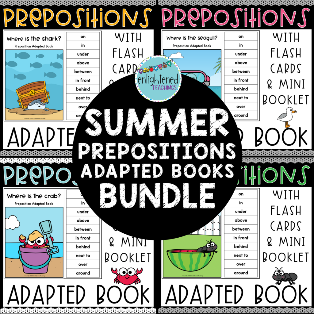 Summer Prepositions Adapted Book Interactive Booklet Summer ...