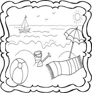 Beach Coloring Book : Easy and Fun Beaches Colouring Book for Kids ...