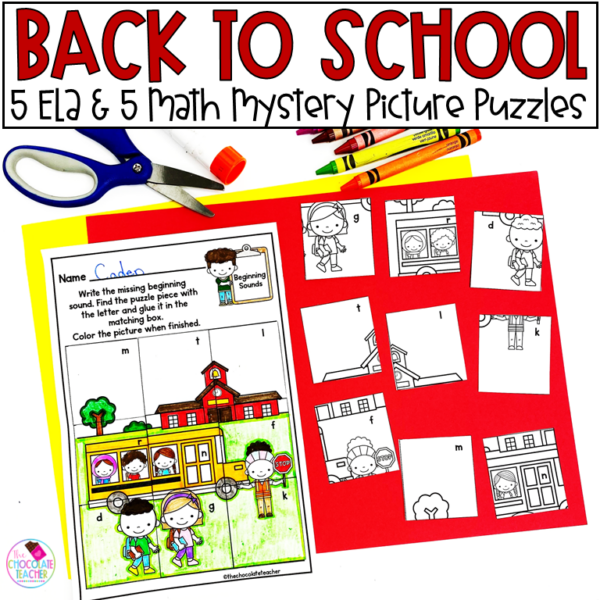 Back to School Activities - Math & Phonics Worksheets - Mystery Picture ...