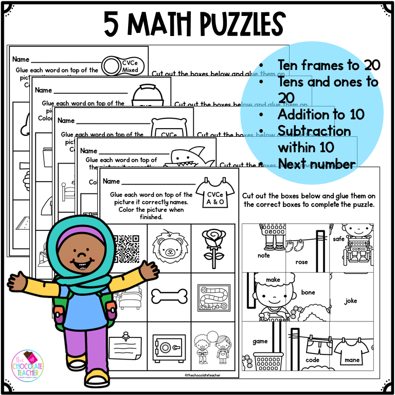 Back to School Activities - Math & Phonics Worksheets - Mystery Picture ...