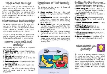 TEST ANXIETY School Counseling Brochure | Made By Teachers