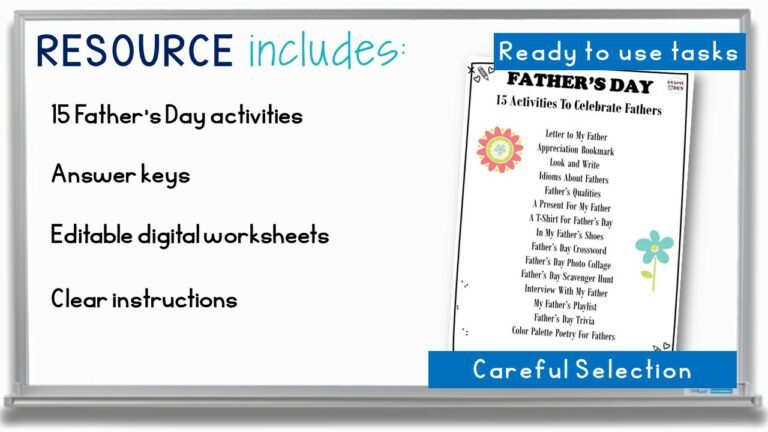 Father's Day Activities, Worksheets, Tasks and Crafts - Print and ...