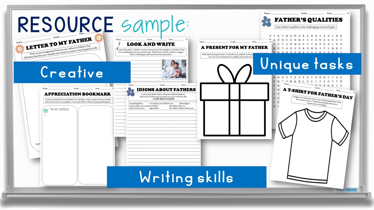 Father's Day Activities, Worksheets, Tasks and Crafts - Print and ...