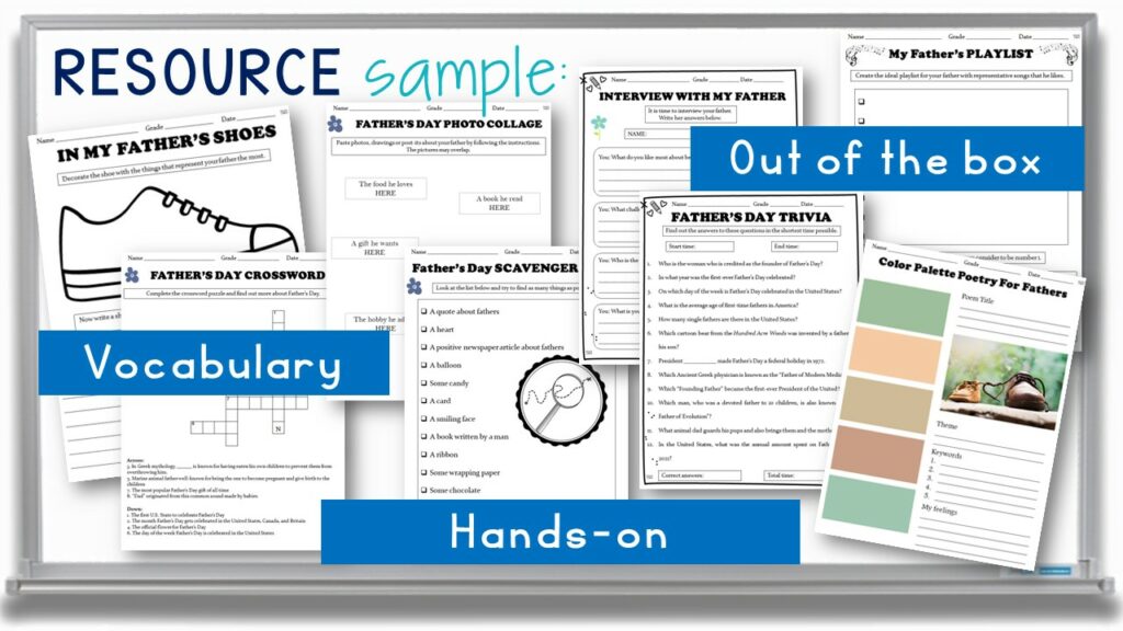 Father's Day Activities, Worksheets, Tasks and Crafts - Print and ...