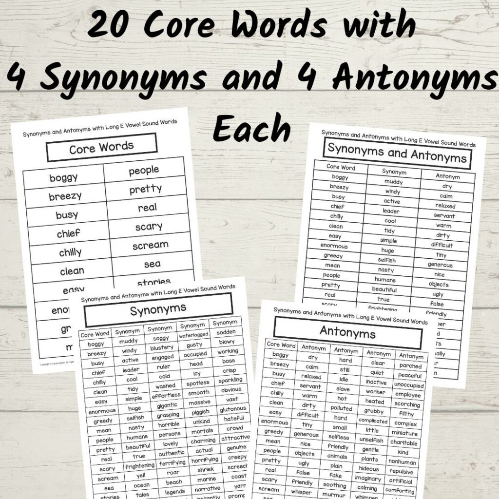 Synonyms and Antonyms - No Prep Worksheets - Story Based Grammar ...