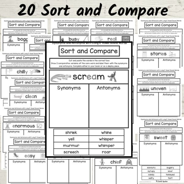 Synonyms and Antonyms - No Prep Worksheets - Story Based Grammar ...