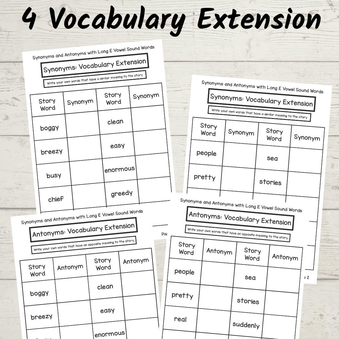 Synonyms and Antonyms - No Prep Worksheets - Story Based Grammar ...