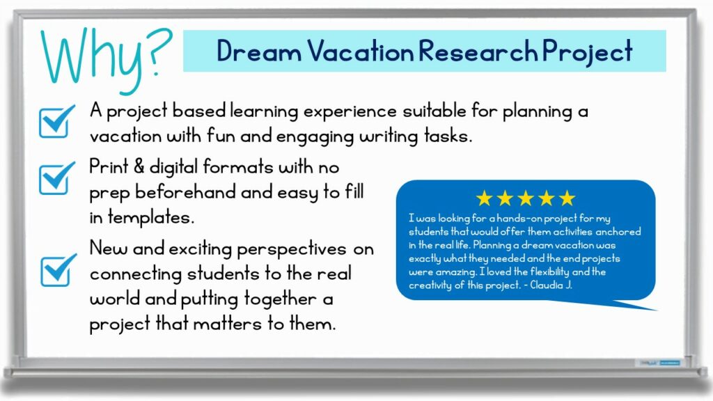 Dream Vacation Project - Print and Digital Real World Writing | Made By ...
