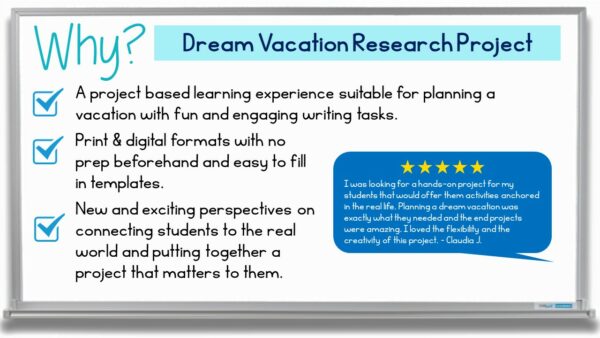 Dream Vacation Project - Print and Digital Real World Writing | Made By ...