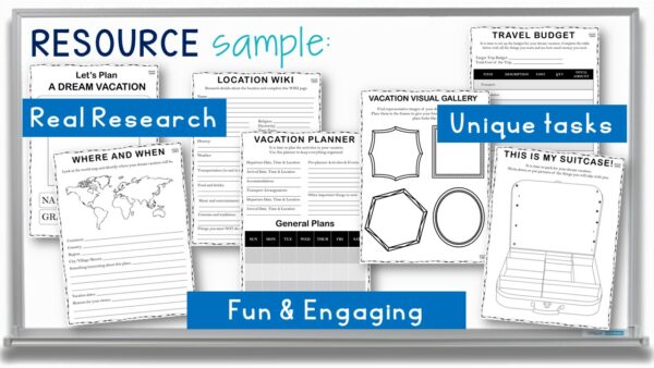 Dream Vacation Project - Print and Digital Real World Writing | Made By ...