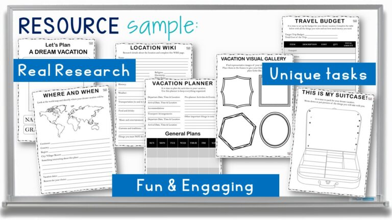 Dream Vacation Project - Print and Digital Real World Writing | Made By ...