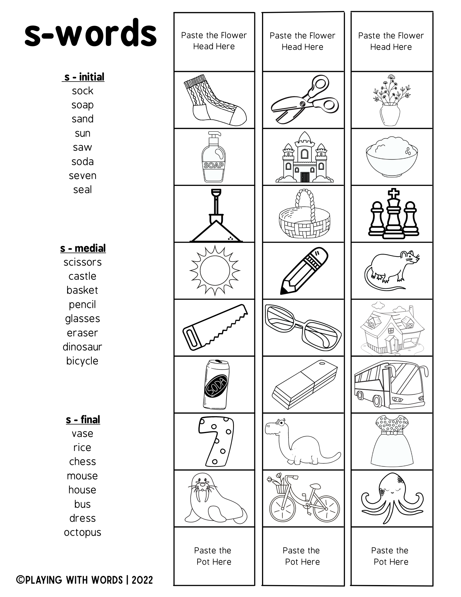 Grow Flowers for Articulation Spring Crafts for Speech Therapy | Made ...