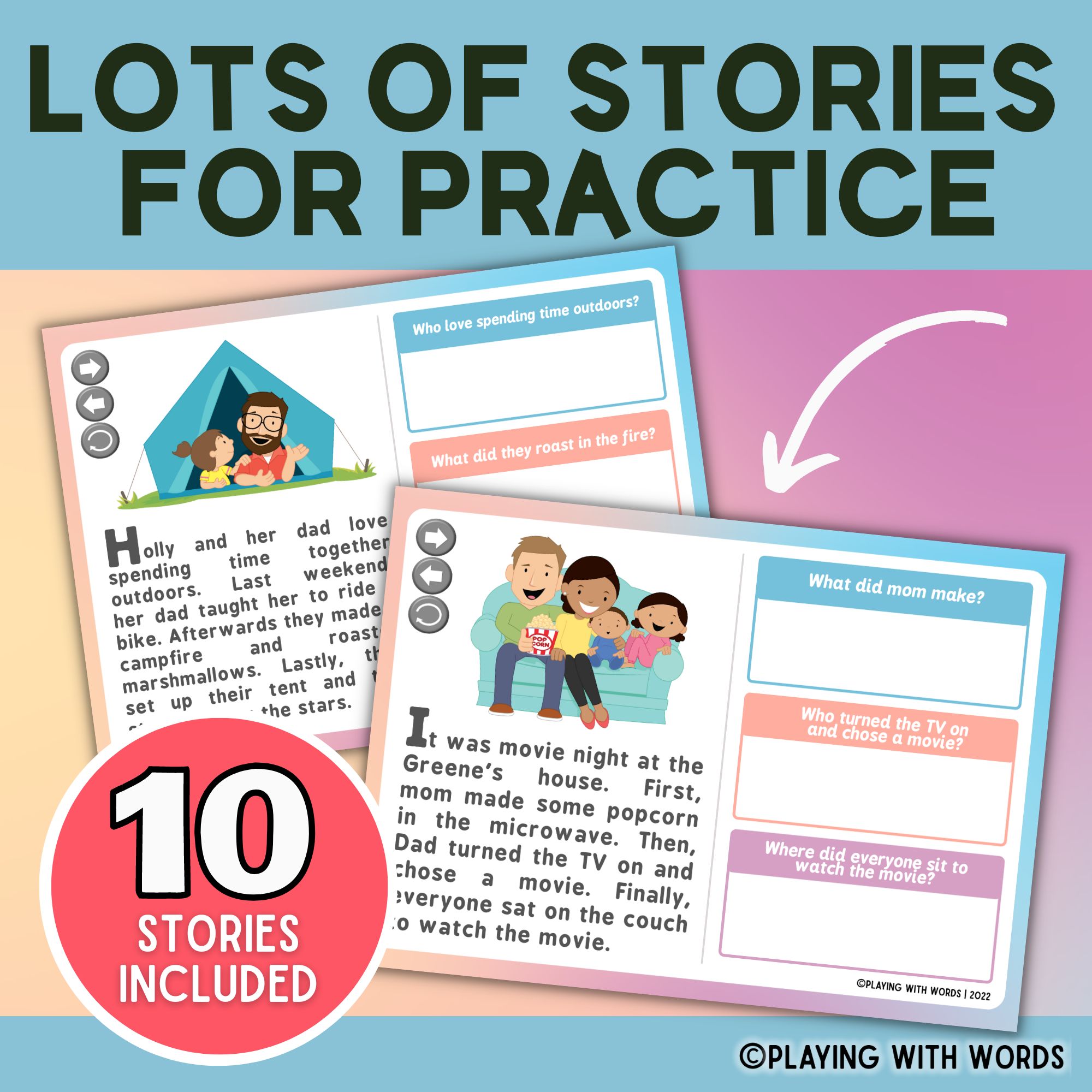 Sequencing 3 Events for Story Retell BOOM CARDS™ | Made By Teachers