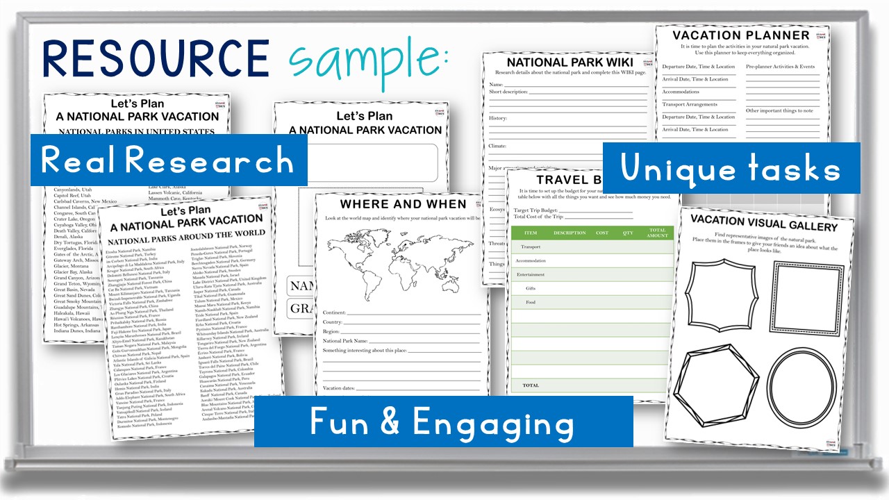 National Park Vacation Research Project - Print and Digital Real World ...