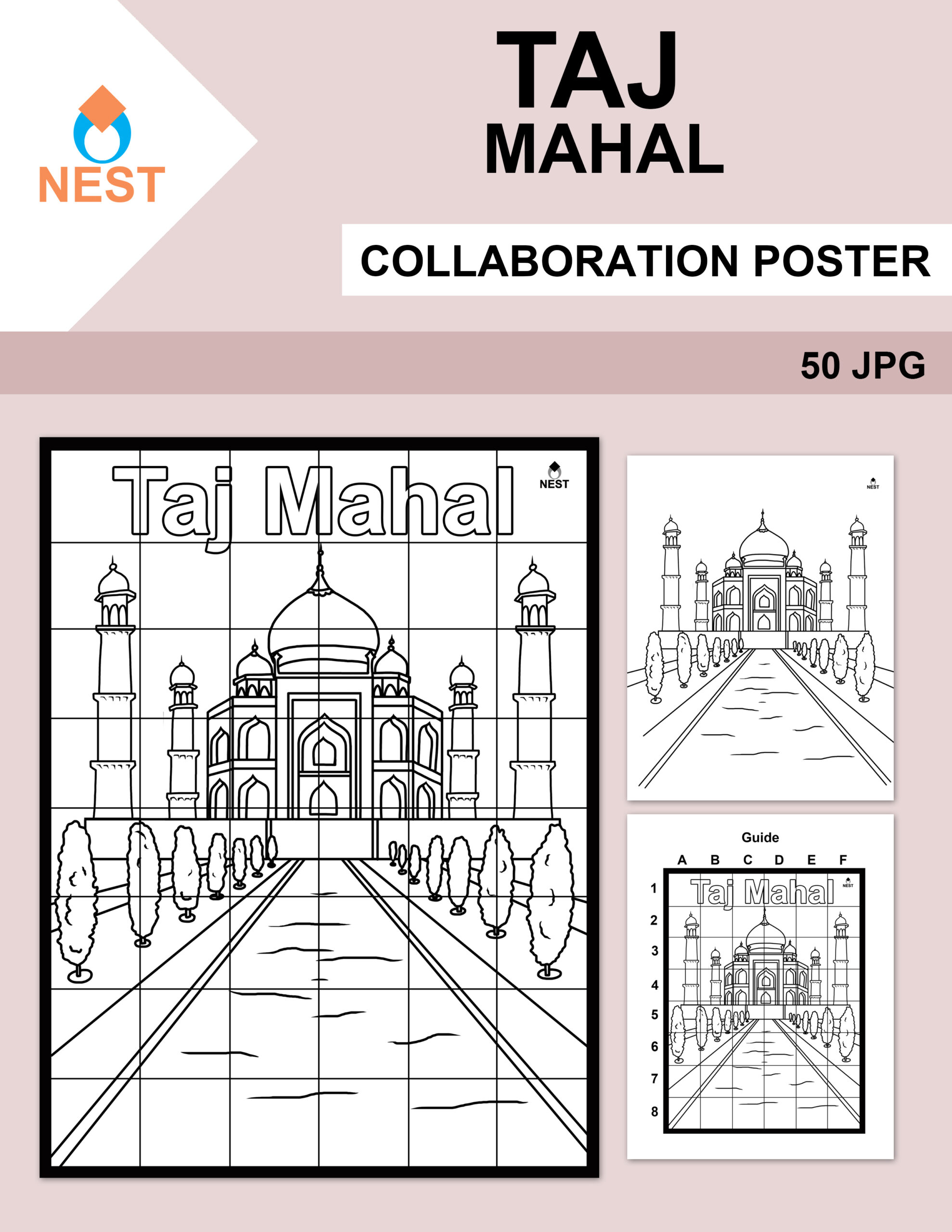 Taj Mahal Collaboration Poster | Made By Teachers