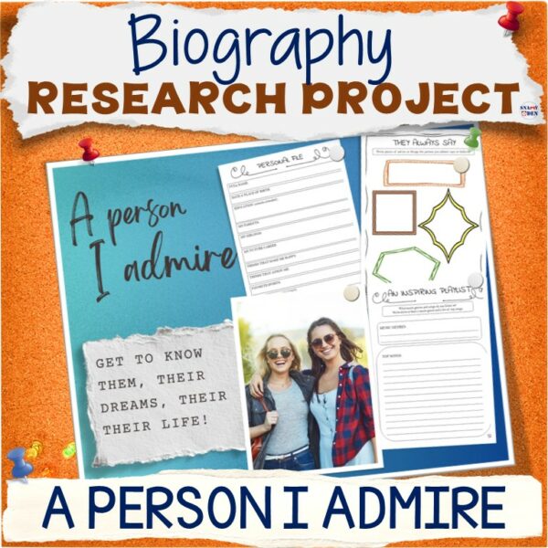 Biography Research Project - A Person I Admire - Print and Digital ...