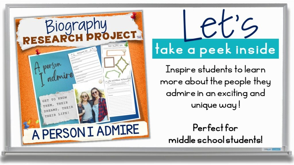 Biography Research Project - A Person I Admire - Print and Digital ...