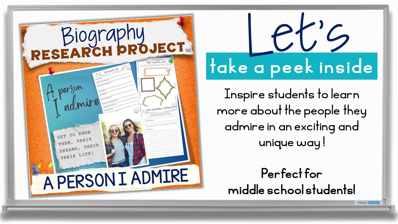 Biography Research Project - A Person I Admire - Print and Digital ...