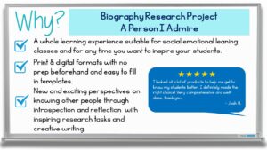 Biography Research Project - A Person I Admire - Print and Digital ...