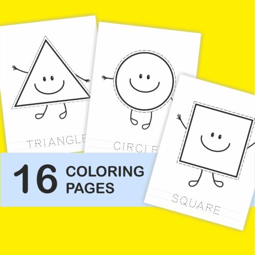 Shapes Printable, Coloring Pages, Worksheets for Kids, Learning Shapes ...