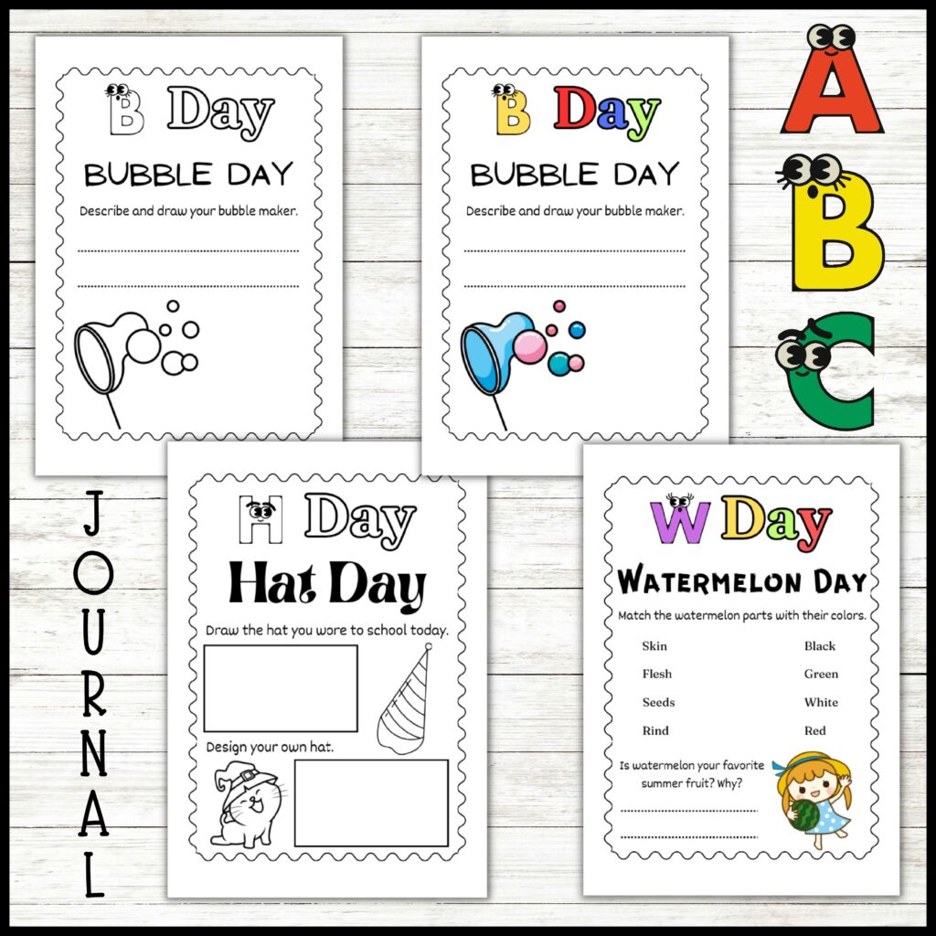 ABC Countdown Journal, Calendar, Posters, Crowns (End of School Year ...