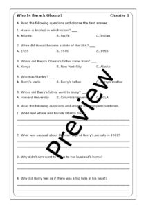 Roberta Edwards "Who Is Barack Obama?" worksheets | Made By Teachers