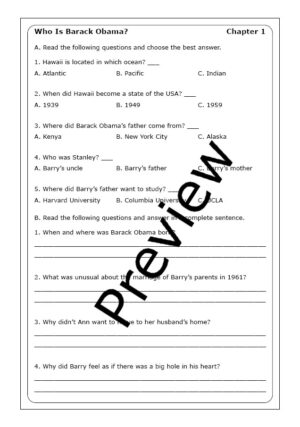 Roberta Edwards "Who Is Barack Obama?" worksheets | Made By Teachers