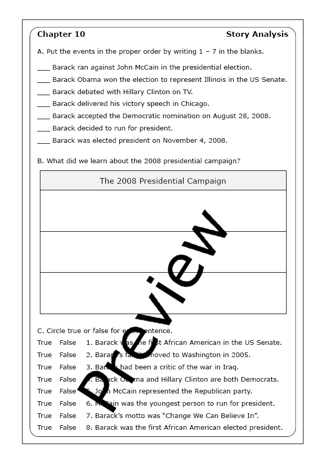 Roberta Edwards "Who Is Barack Obama?" worksheets | Made By Teachers