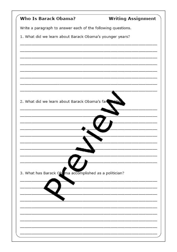 Roberta Edwards "Who Is Barack Obama?" worksheets | Made By Teachers