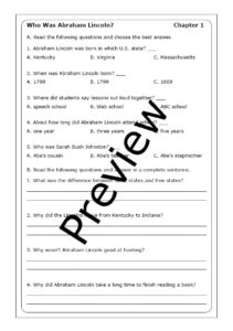 Janet Pascal "Who Was Abraham Lincoln?" worksheets | Made By Teachers